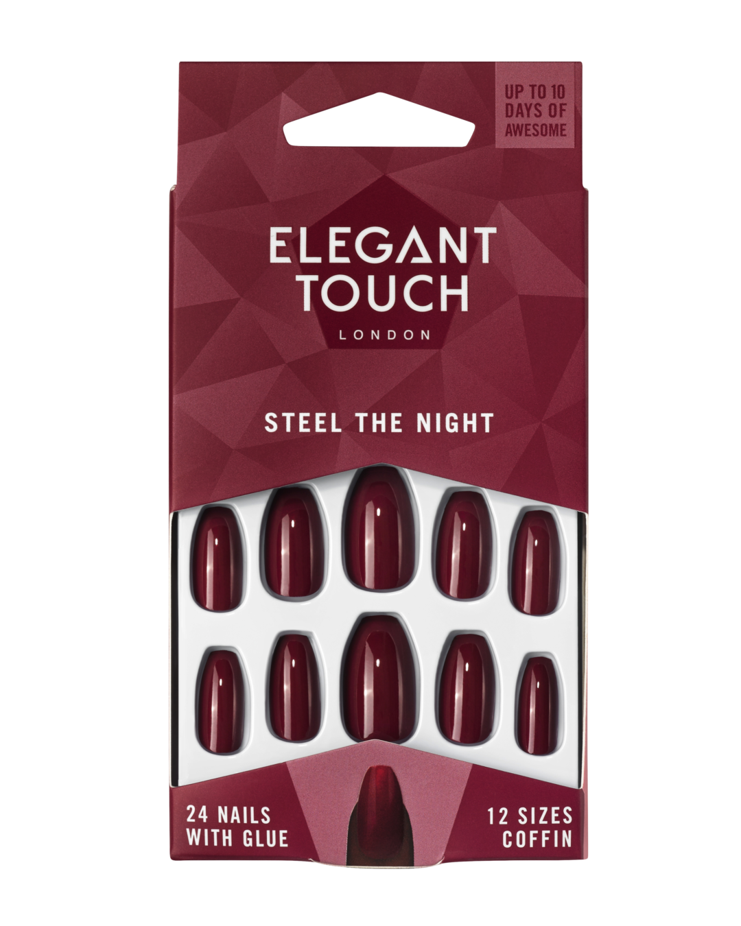6KPL Elegant Touch Colour Nails Steel The Night Love Beauty Oy